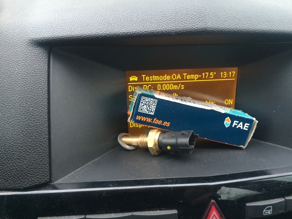 Датчик температуры. — Opel Astra H, 1,6 л, 2007 года | своими руками ...