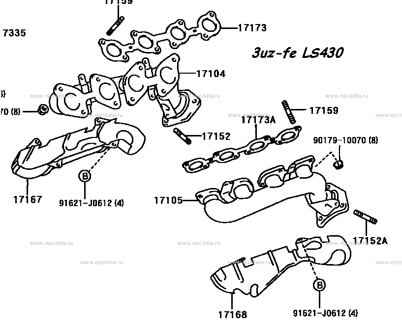 Коллектора двигатель UZ — ГАЗ 3110, 4,3 л, 2009 года | запчасти | DRIVE2