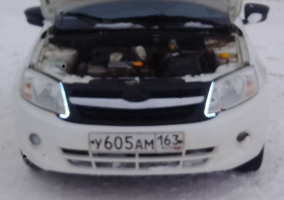 доделал ходовые огни — Lada Гранта (1G), 1,6 л, 2014 года | стайлинг ...
