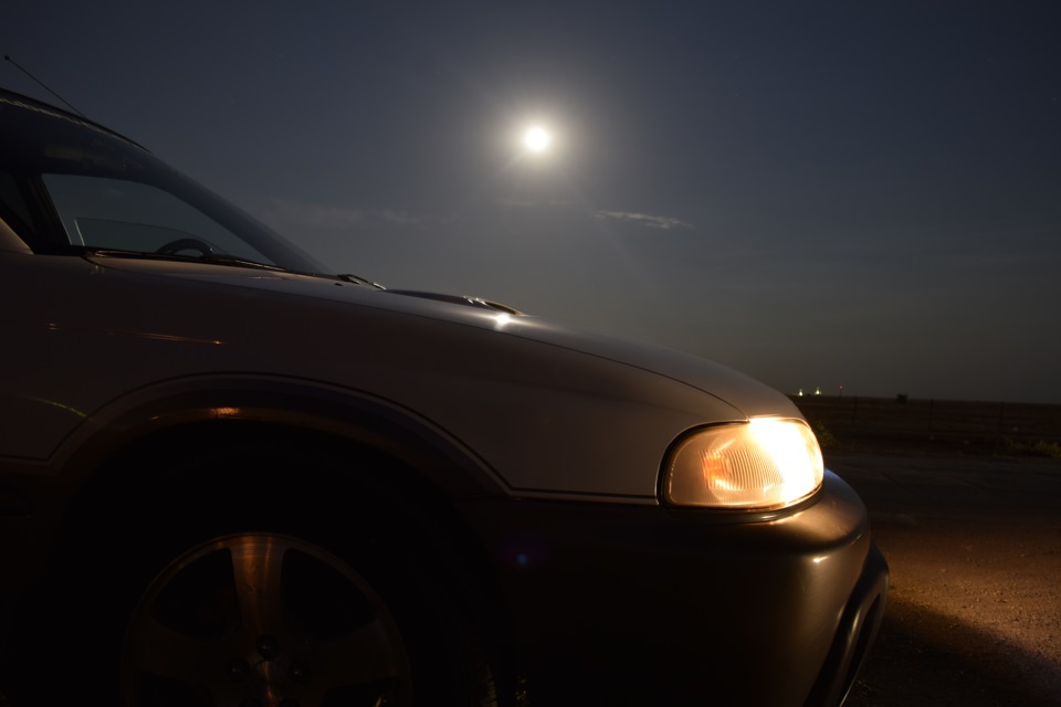 Лунная ночь. — Subaru Legacy Outback (BD/BG), 2,5 л, 1998 года ...