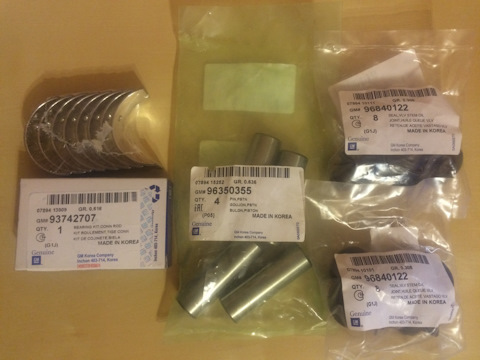 93742707 Вкладыши шатунные STD для Chevrolet Aveo/Lacetti/Nubira/Optima ...