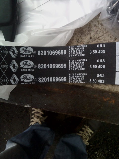 8201069699 Ремень зубчатый RENAULT | Запчасти на DRIVE2