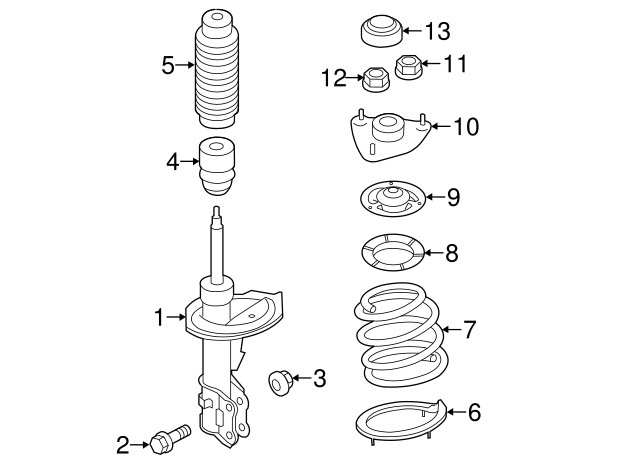 546613Y161 Амортизатор передний правый KIA HYUNDAI | Запчасти на DRIVE2