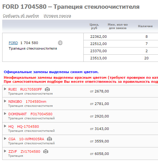 1704580 ТРАПЕЦИЯ СТЕКЛООЧИСТИТЕЛЯ Ford FocusII .04-08- Ford | Запчасти ...