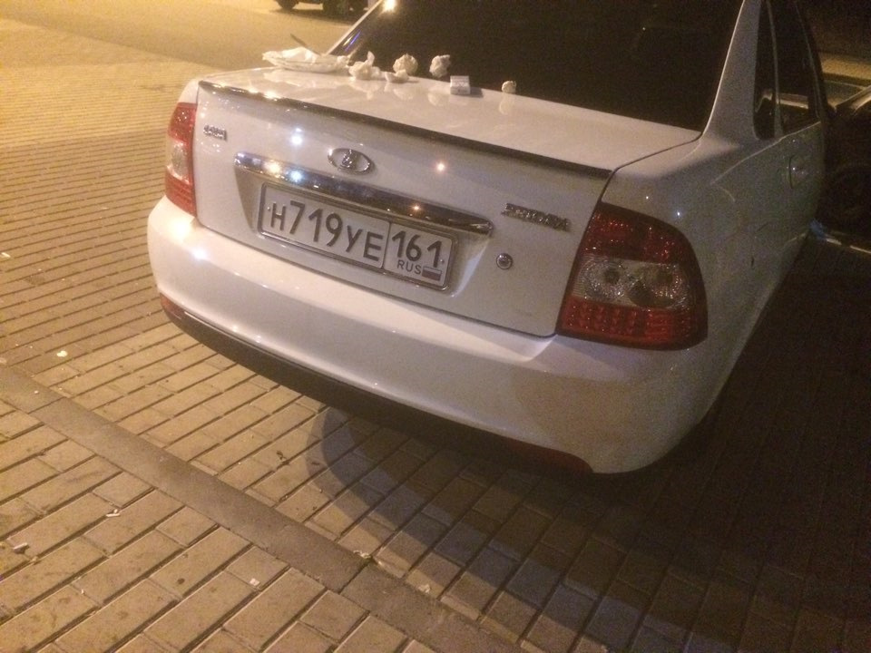 Лип спойлер — Lada Приора седан, 1,6 л, 2014 года | стайлинг | DRIVE2