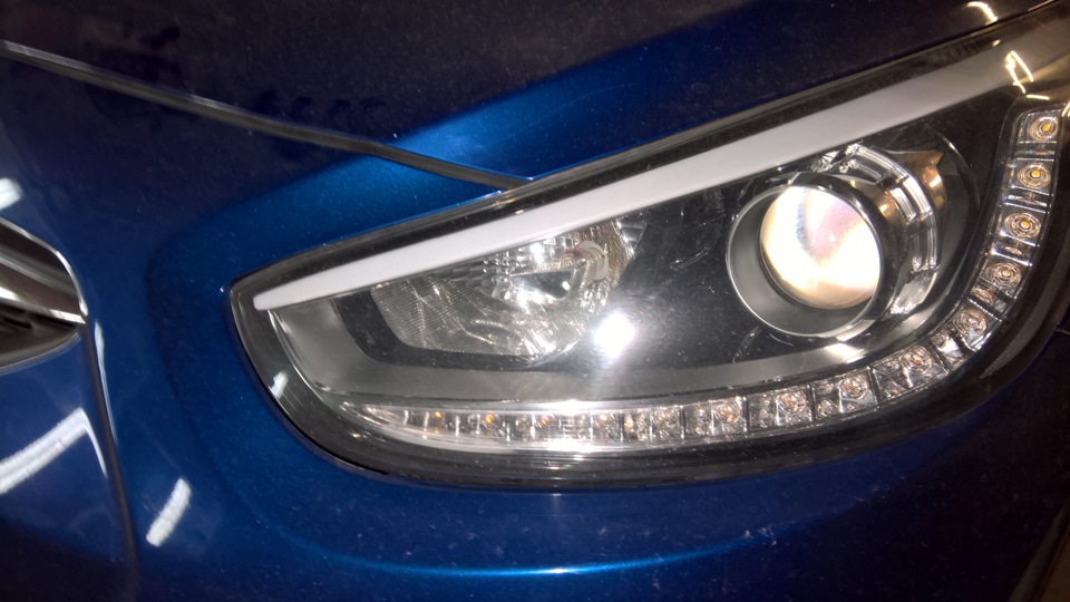 Серебристые лампы в указатели поворота и заднюю ПТФ — Hyundai Solaris ...