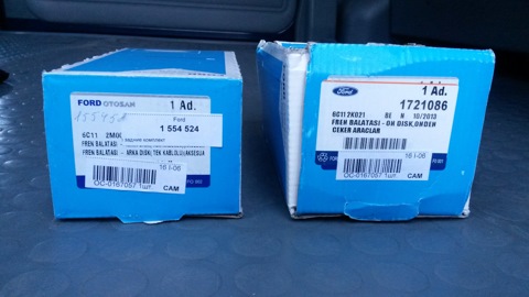 1721086 Колодки тормозные дисковые передние / Transit 260/280/300 FWD ...