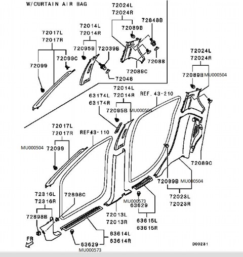 MU000573 Клипса Mitsubishi | Запчасти на DRIVE2