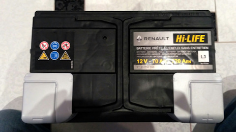 7711238598 Аккумулятор 70Ah 720A Рено Kangoo 2, Laguna 3, Logan, Megane ...