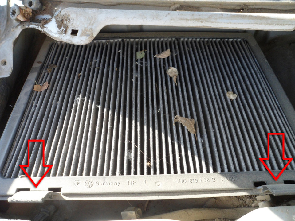 Замена салонного и воздушного фильтров — Volkswagen Golf Variant (Mk3 ...