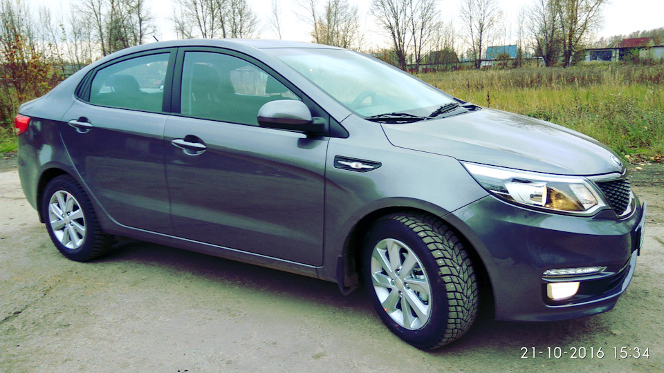 Dunlop winter ice 02. — KIA Rio (3G), 1,6 л, 2016 года | колёсные диски ...