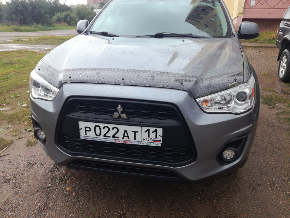 Дефлектор капота — Mitsubishi ASX, 1,6 л, 2014 года | аксессуары | DRIVE2