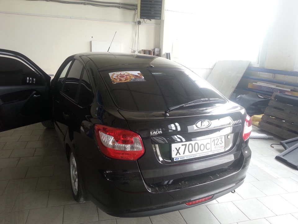 тонировка передних стекол — Lada Гранта Лифтбек (1G), 1,6 л, 2015 года ...