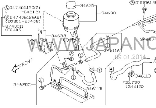 бачок ГУР — Subaru Impreza WRX (GD/GG), 2 л, 2003 года | своими руками ...
