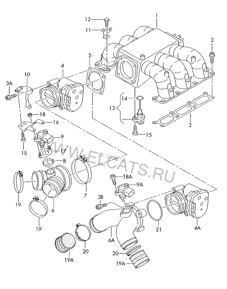 078133356T Фланец воздуховода VAG | Запчасти на DRIVE2
