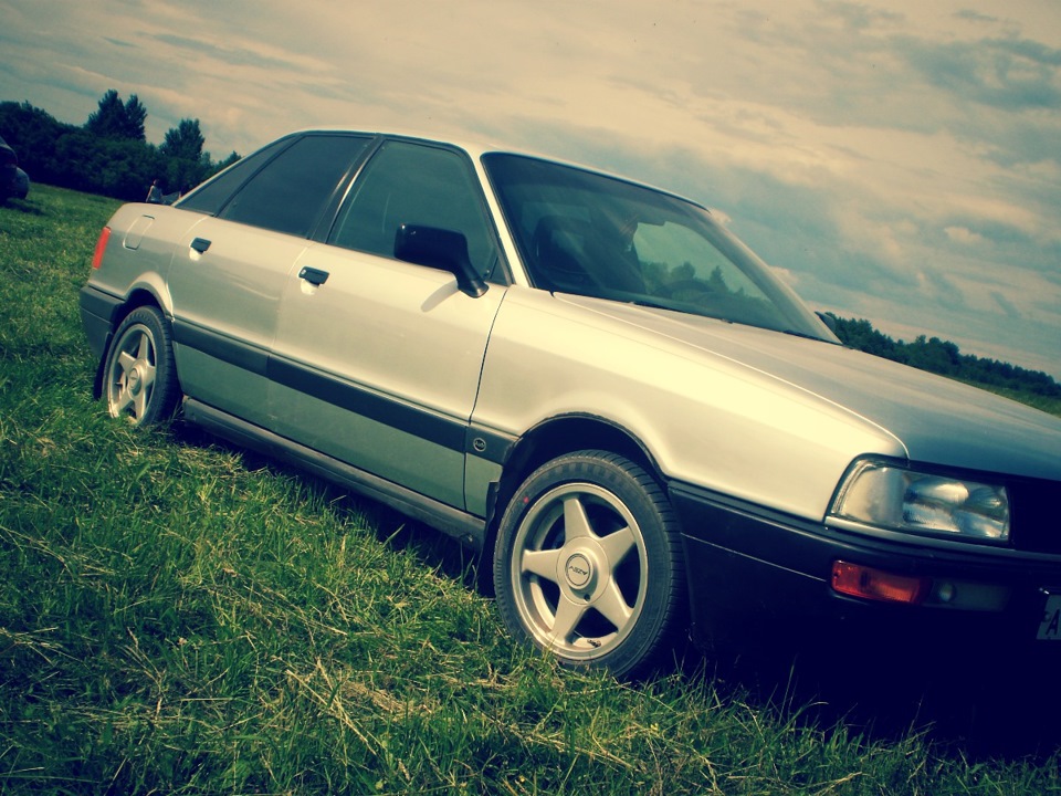 AZEV A R15 7J ET35 + YOKOHAMA A.Drive 195/50 — Audi 80 (B3), 1,8 л ...