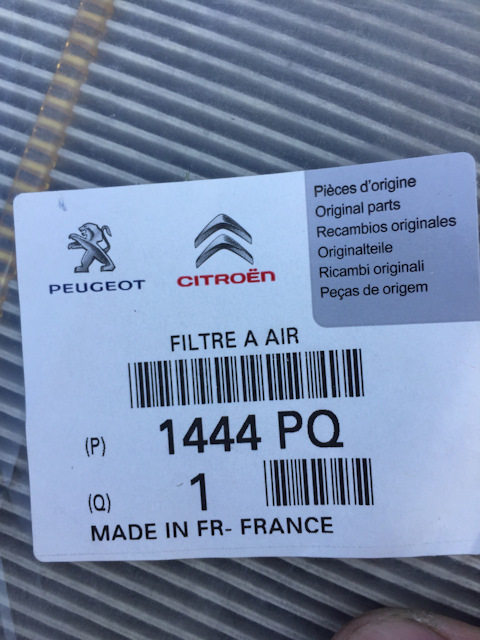 1444PQ Фильтр воздушный Peugeot Citroen | Запчасти на DRIVE2