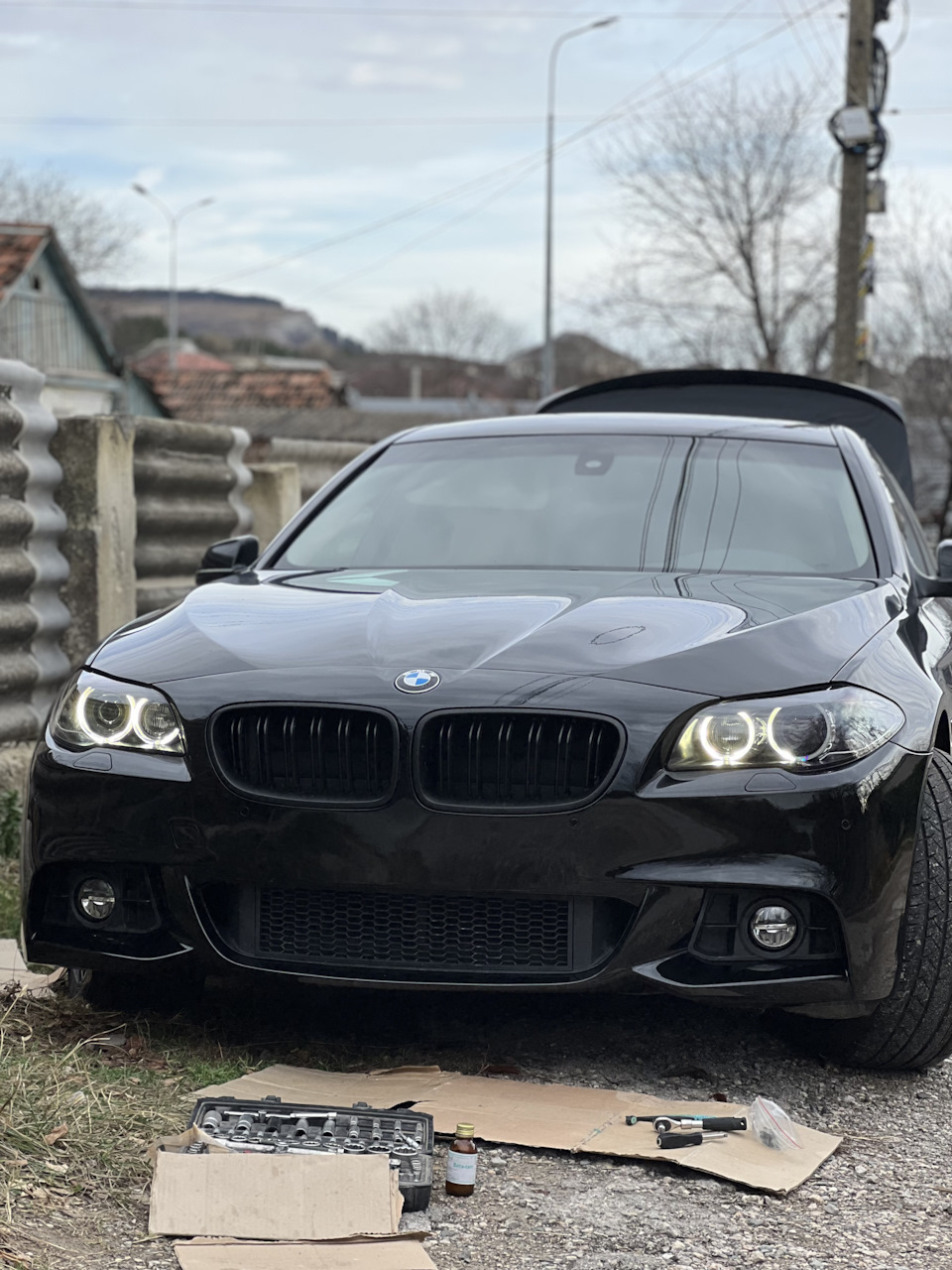 Бампер и фары на месте f10 — BMW 5 series (F10), 3 л, 2010 года ...