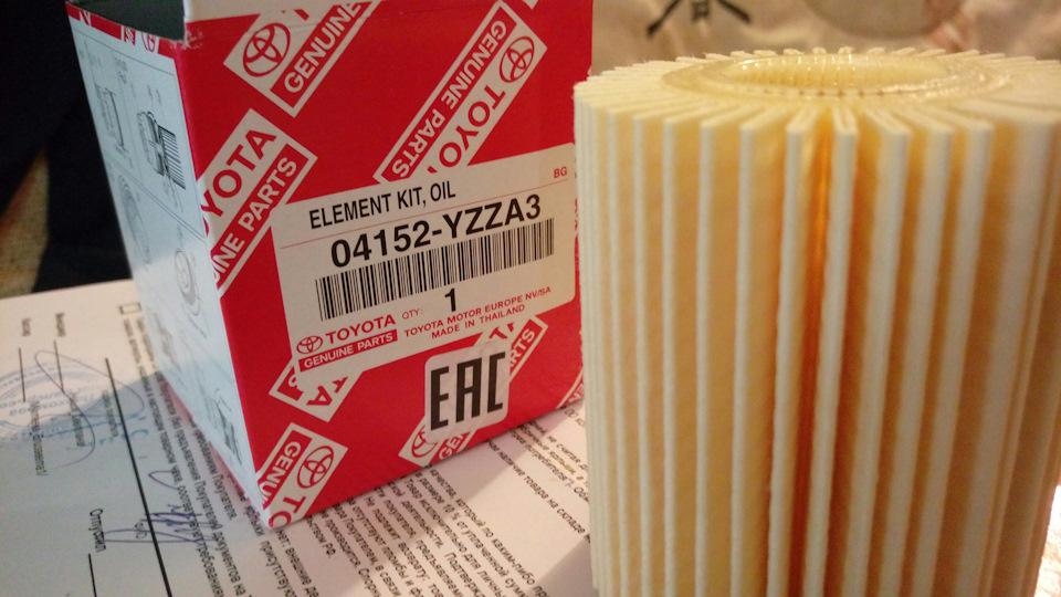 04152YZZA3 Фильтр масляный LEXUS RX/TOYOTA CAMRY 3.5 06- TOYOTA LEXUS ...