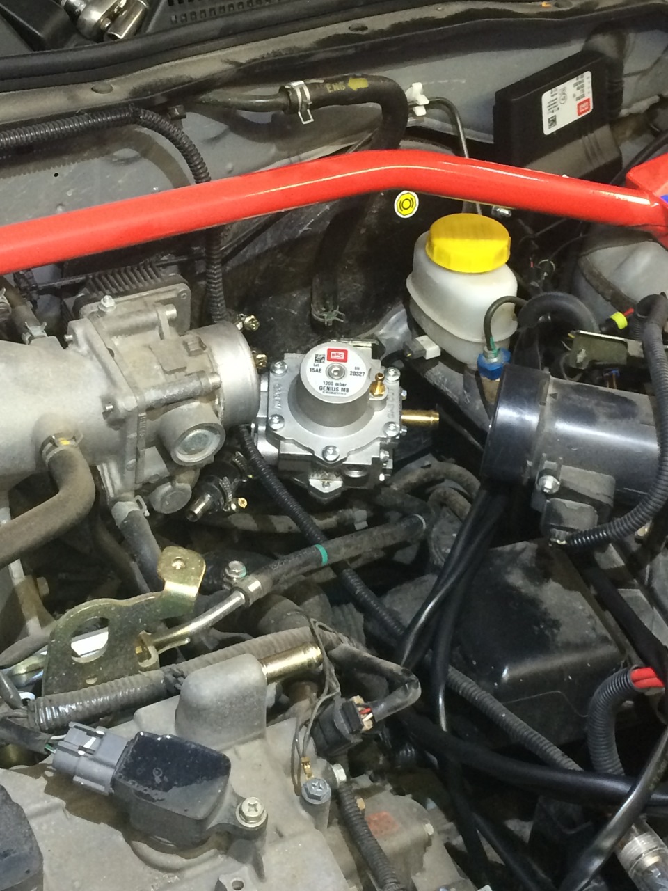 12) ГБО BRC [Установка] — Nissan Almera Classic (B10), 1,6 л, 2012 года ...