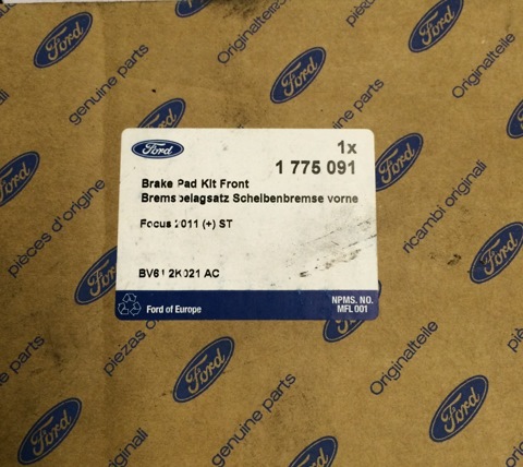 1775091 Колодки тормозные дисковые передние / Focus-III 2,0 EcoBoost ...