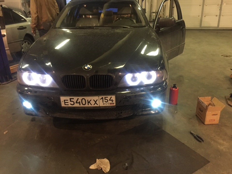 Противотуманки в M бампер — BMW 5 series (E39), 4,4 л, 1999 года ...