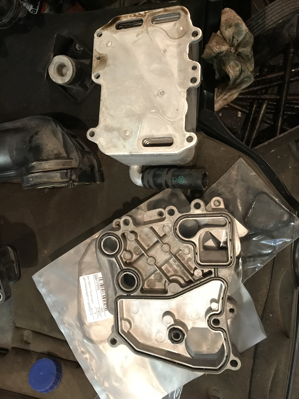 059117070 Прокладка масляного радиатора VAG 3.0TDI VAG | Запчасти на DRIVE2