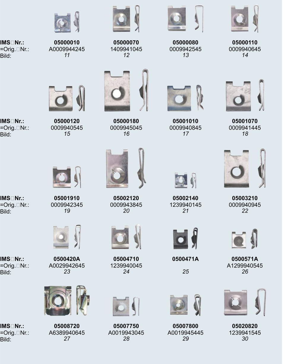 Каталог клипс и крепежей Mercedes — Mercedes-Benz CLK (W208), 2,3 л ...