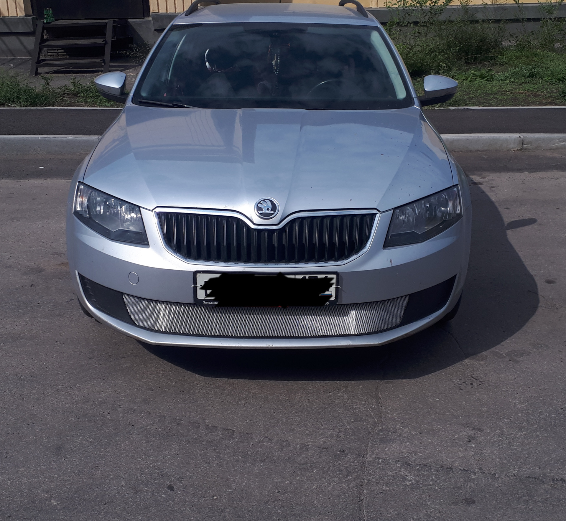 Сетка в решетку радиатора — Skoda Octavia Combi A7 Mk3, 1,8 л, 2013 года | аксессуары | DRIVE2