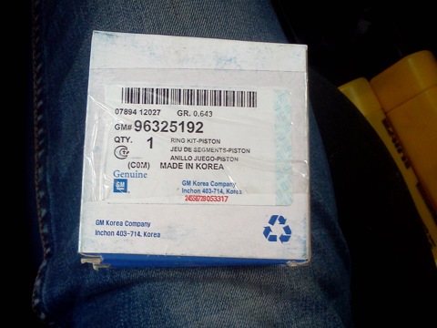 96325192 кольца поршневые GM | Запчасти на DRIVE2