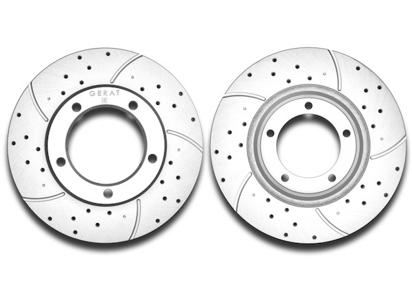 DSKF024P Тормозной диск (передний) перфорация слотирование GERAT ...