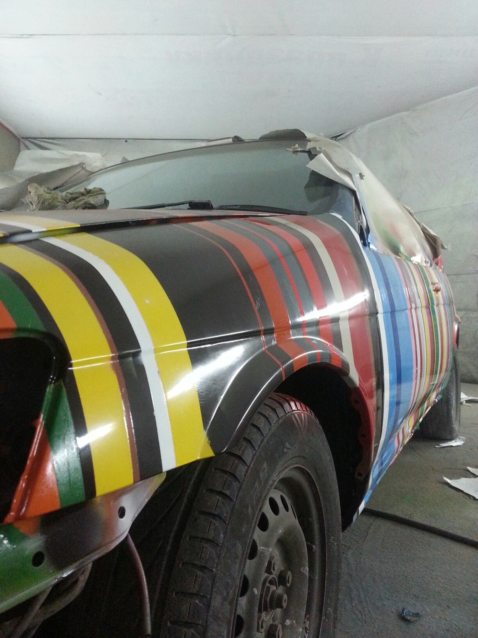 Остались 2 красных полоски… — Toyota Corolla II (4G), 1,3 л, 1993 года | кузовной ремонт | DRIVE2