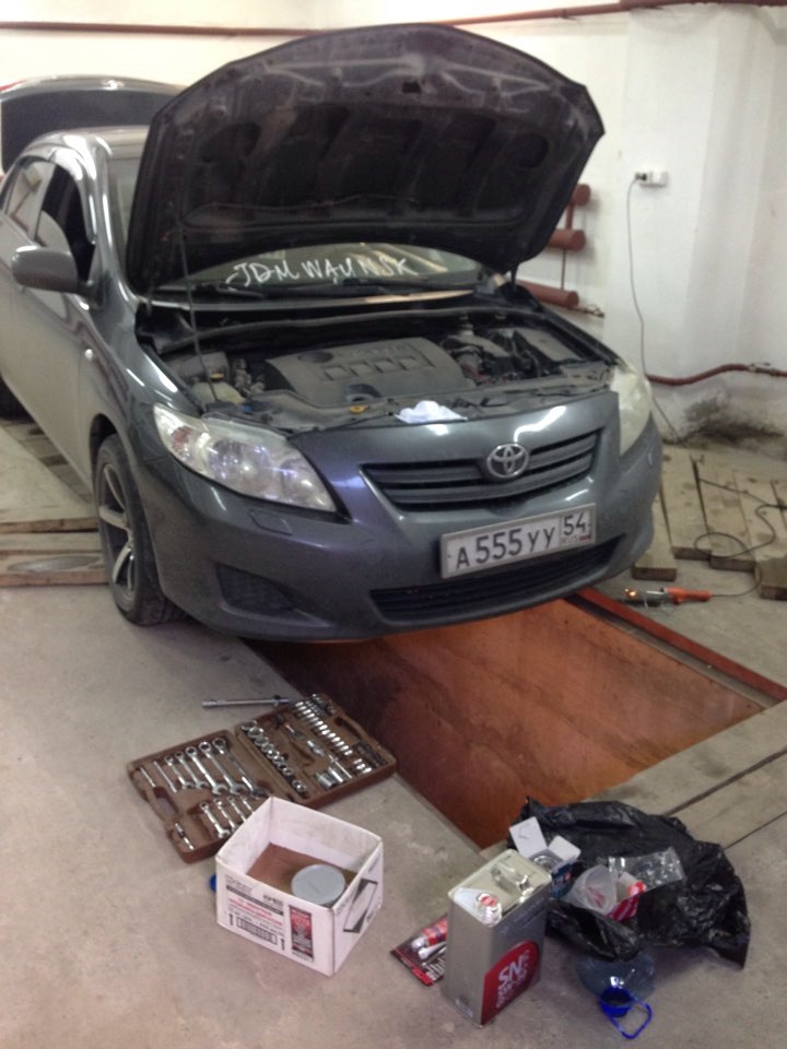 Гидронатяжитель цепи.Part 2 — Toyota Corolla (140/150), 1,6 л, 2008 ...