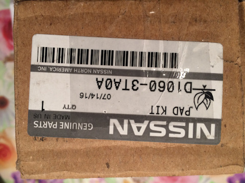 D10603TA0A Колодки тормозные дисковые комплект NISSAN INFINITI ...