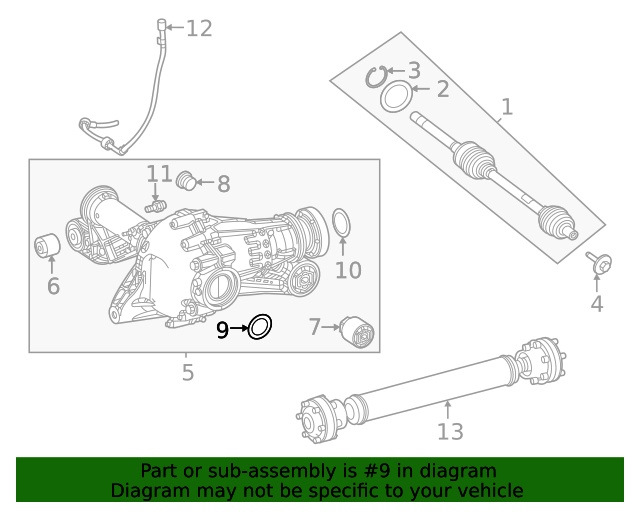 A1643370359 Кольцо уплотнительное редуктора Mercedes | Запчасти на DRIVE2