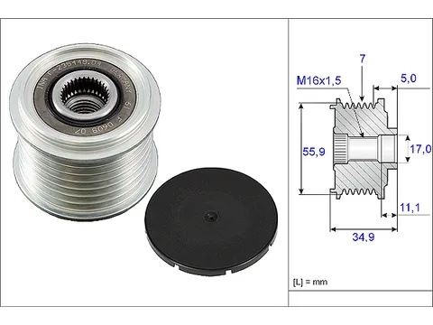 535008310 Механизм свободного хода генератора INA | Запчасти на DRIVE2