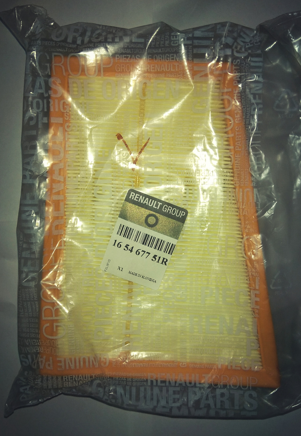 165467751R Фильтр возд RENAULT | Запчасти на DRIVE2