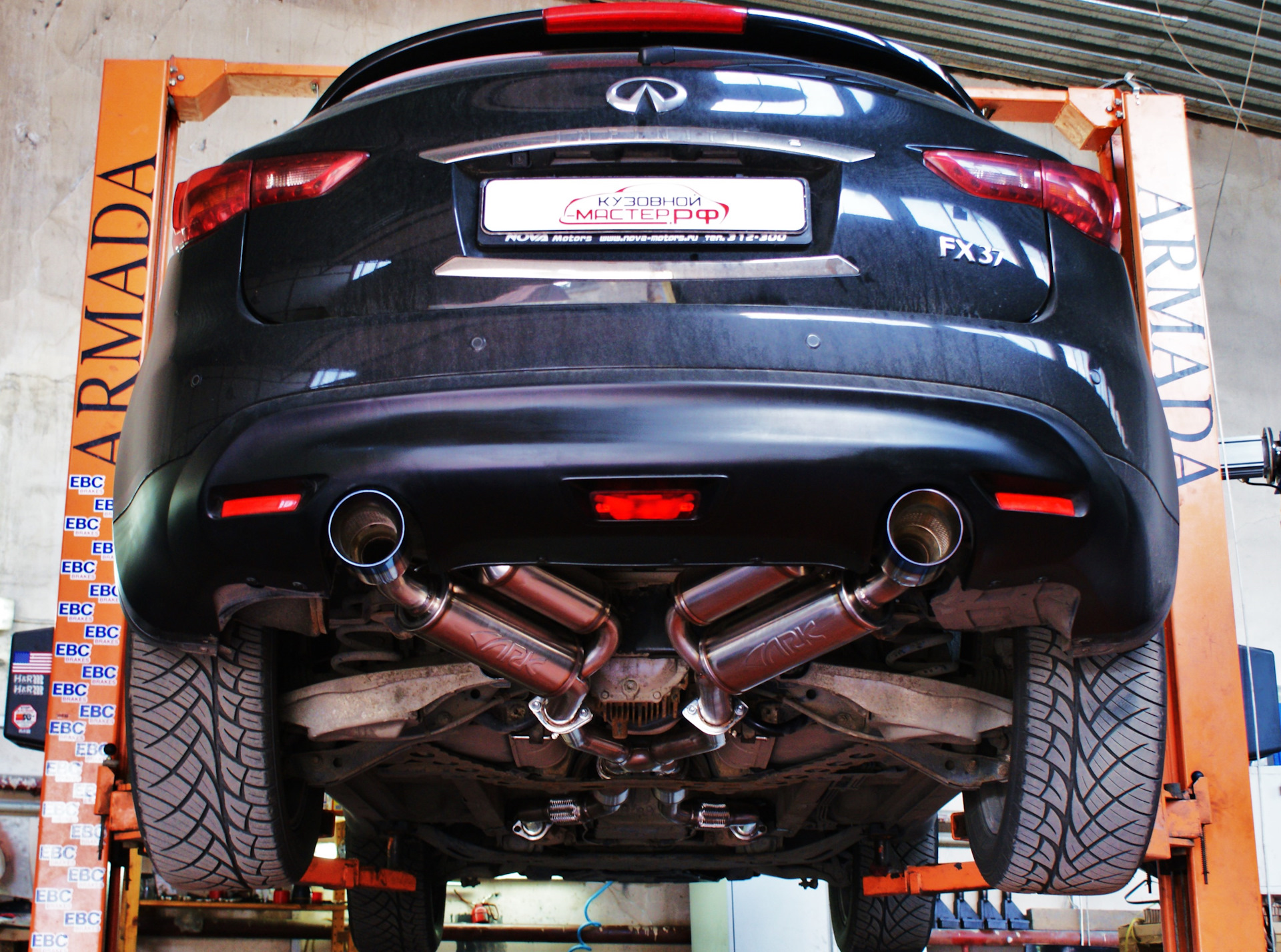 ARK Performance Exhaust на инфинити FX37 — Кузовной-Мастер.РФ на DRIVE2