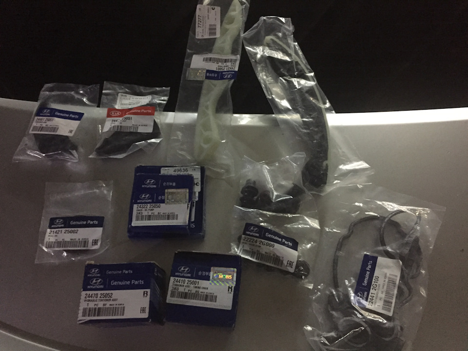 Замена цепи ГРМ и масляного насоса — Hyundai Sonata VI (YF), 2,4 л ...