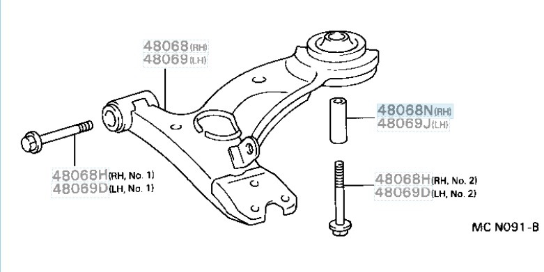 Передняя подвеска. Есть вопросы — Toyota Corona (T190), 2 л, 1995 года ...