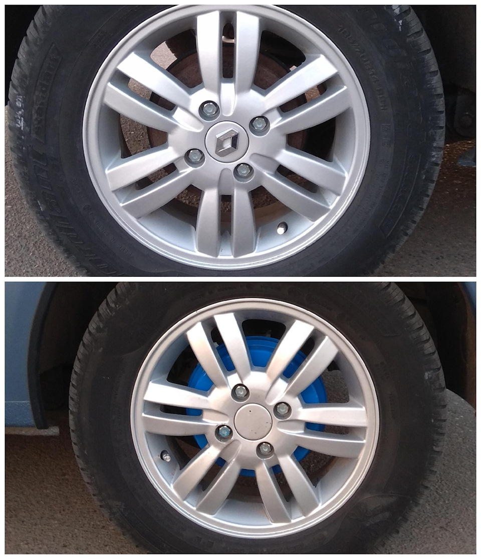 Покраска тормозных барабанов — Renault Logan (1G), 1,4 л, 2011 года ...