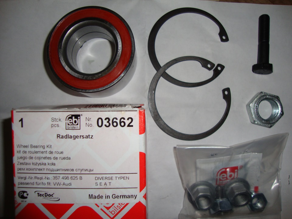 357498625B Подшипник ступицы переднего колеса / SEAT, VW 88~ VAG ...