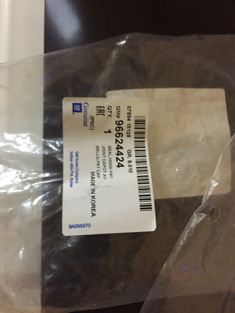 96624424 УПЛОТНИТЕЛЬ КАПОТА GM | Запчасти на DRIVE2