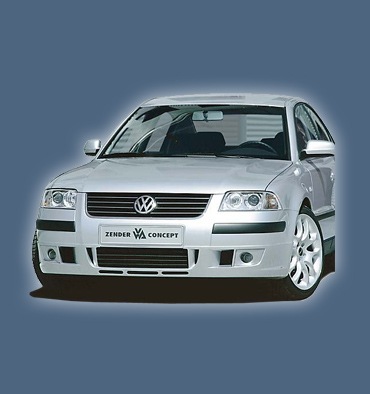 Фартук переднего бампера Zender. — Volkswagen Passat B5, 1,8 л, 2005 ...