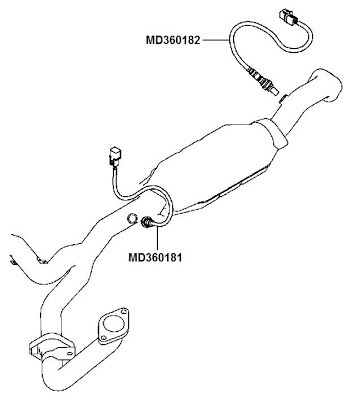 Лямбда зонд (датчик кислорода) — Mitsubishi Pajero Sport (1G), 3 л ...