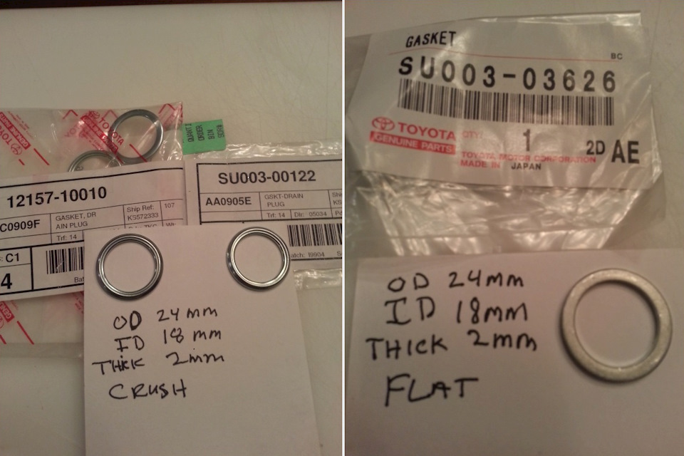 9043018008 КОЛЬЦО УПЛОТНИТЕЛЬНОЕ 18X24 алюминий (52) TOYOTA LEXUS ...