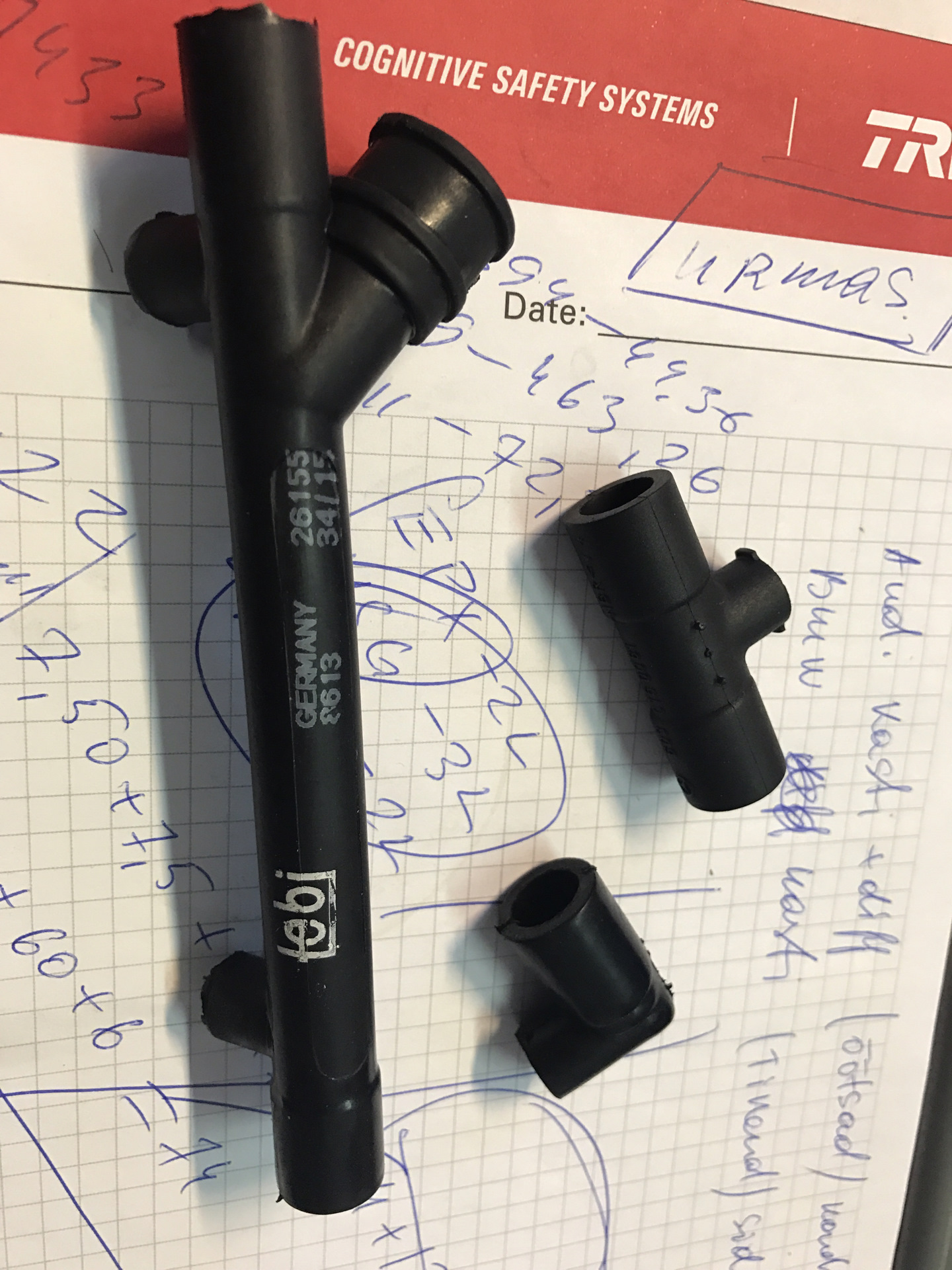 Трубки картерных газов — Mercedes-Benz E-Class Estate (S124), 3 л, 1992 ...