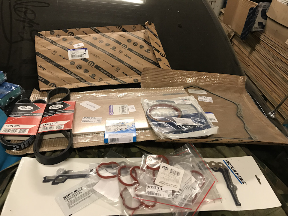 Пришли прокладки, сальники и ремни. — Chrysler Sebring (2G), 2,7 л ...