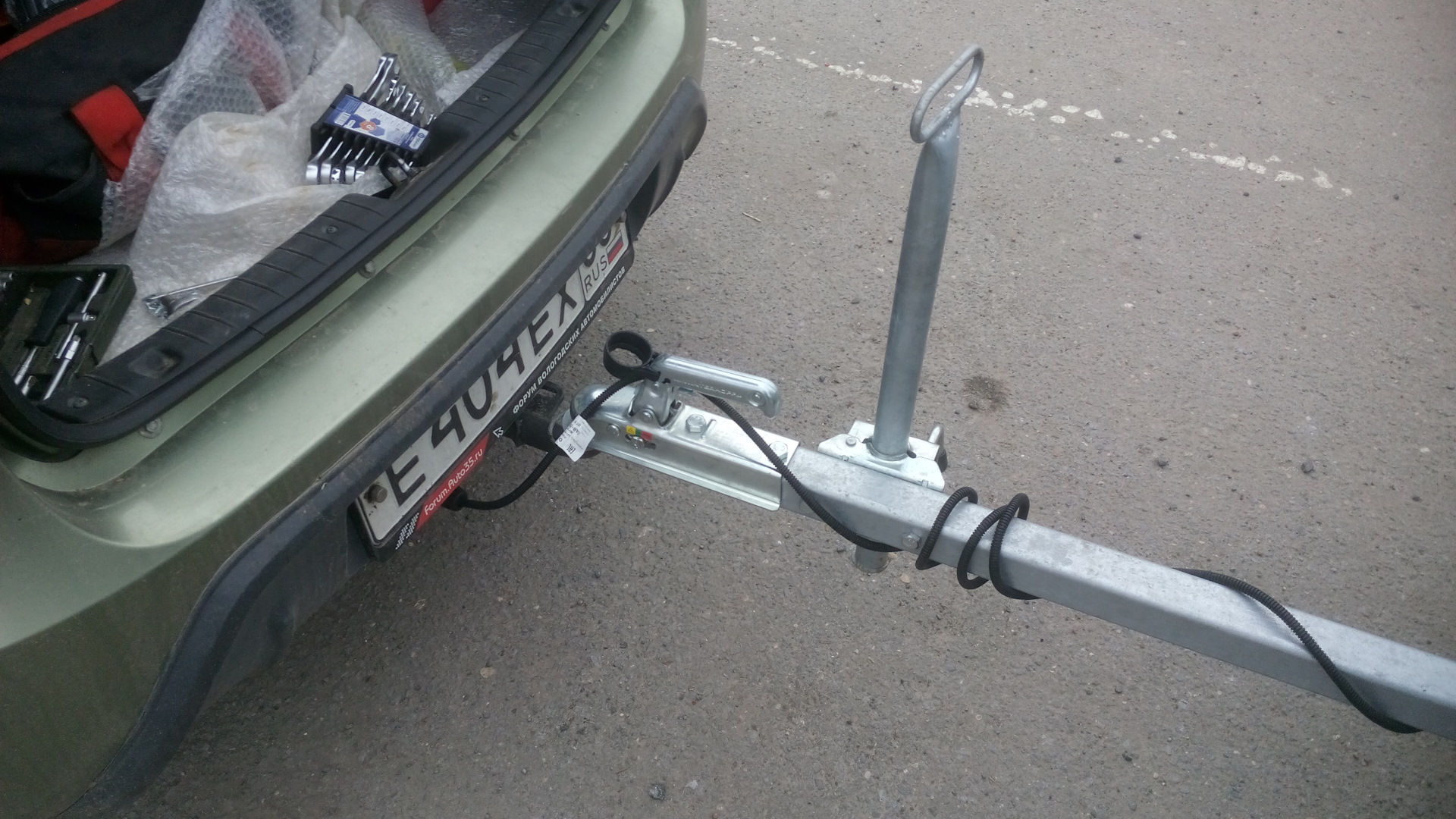 Багажник на двух колёсах на гранту — автоприцеп — Lada Гранта (1G), 1,6 ...