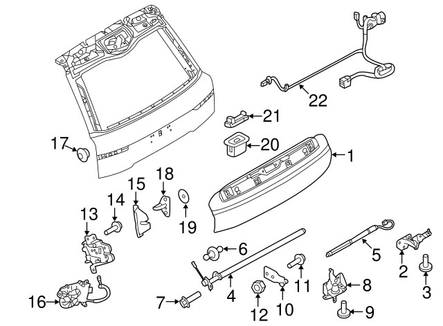 LR126174 ГИДРАВЛИЧЕСКАЯ СТОЙКА БАГАЖНИКА Jaguar Land Rover | Запчасти ...